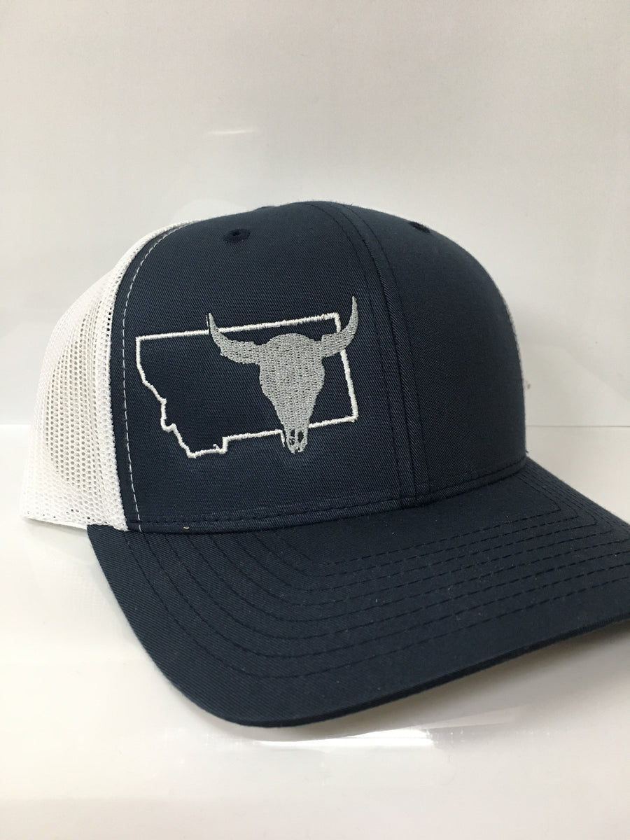 Navy w/ Bison Skull MT Cap – BuyMT